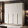 Latitude Run AURORA 4D Wardrobe KASHMIR, Gold Chrome Handles | Wayfair.co.uk